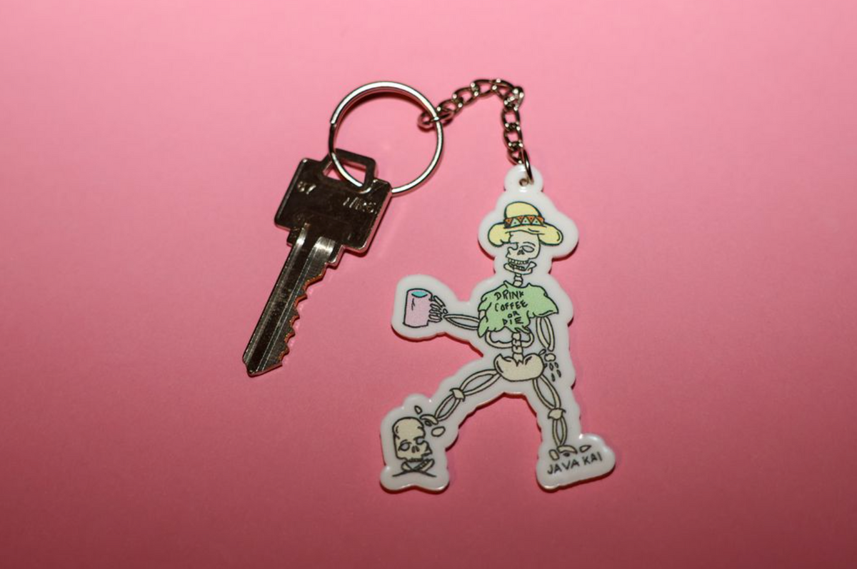 Glow In The Dark/ Dancing Skeleton Key Chain – Java Kai